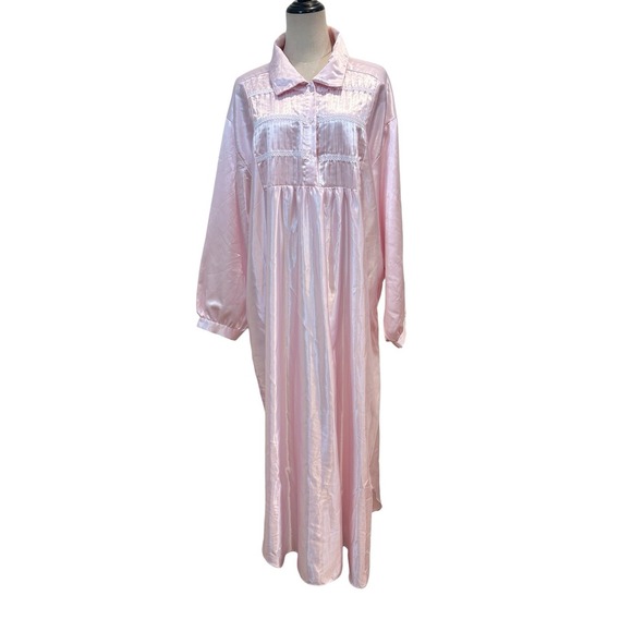 Intimate Moods | Intimates & Sleepwear | Vtg 7s Pink Satin Nightgown ...